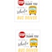 School Bus Driver Gift Tags Printable Thank You Printable - Etsy
