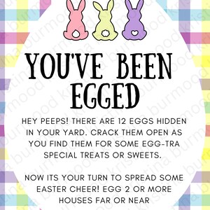 You've Been Egged Easter Game- Neighborhood Easter Egg Hunt Activity ...