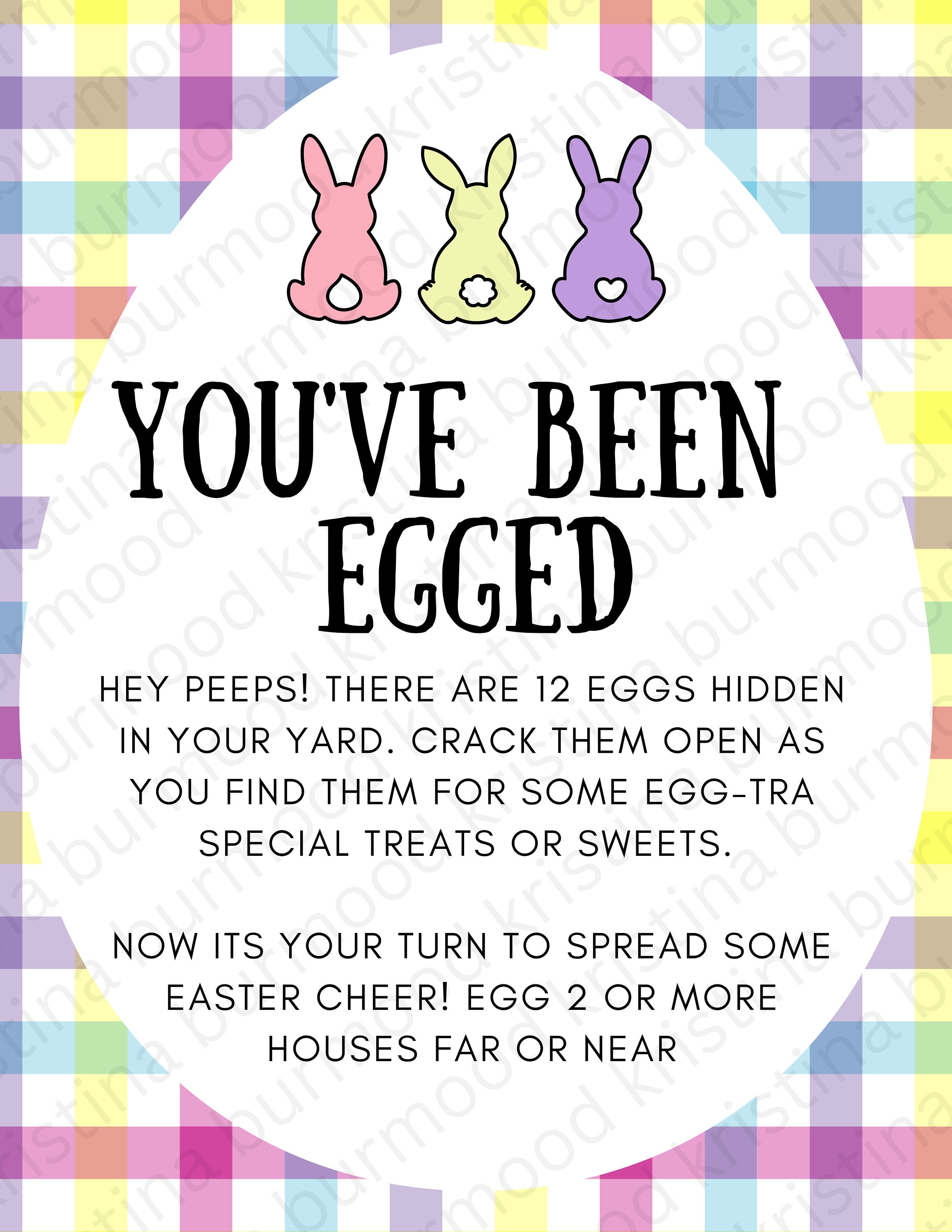 You've Been Egged Easter Game: Neighborhood Egg Hunt (digital Download ...