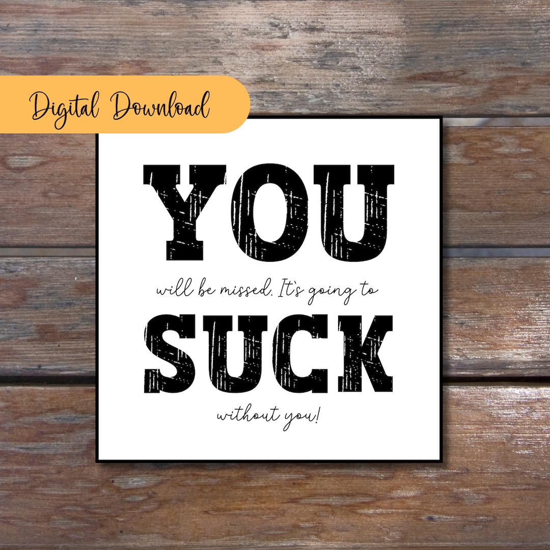 You Will Be Missed Printable Tag - Farewell and Goodbye Tags - Digital ...