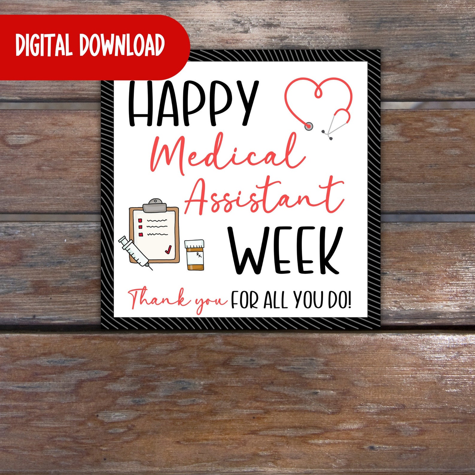 Printable "happy Medical Assistant Week" Thank You Tags - Etsy