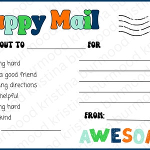 Teacher Happy Mail Notes: Printable Reward Chart (digital Download) - Etsy