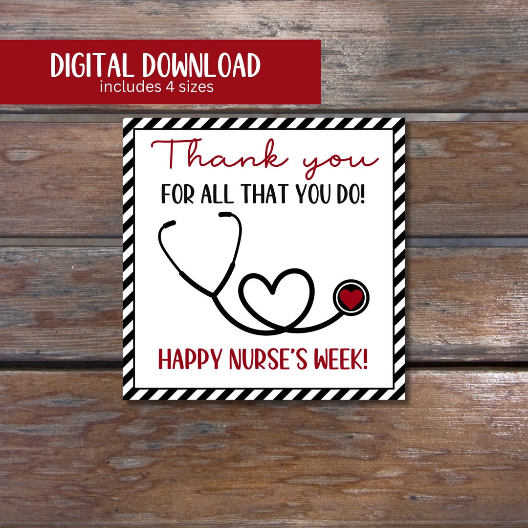 Nurse Appreciation Tag - Etsy