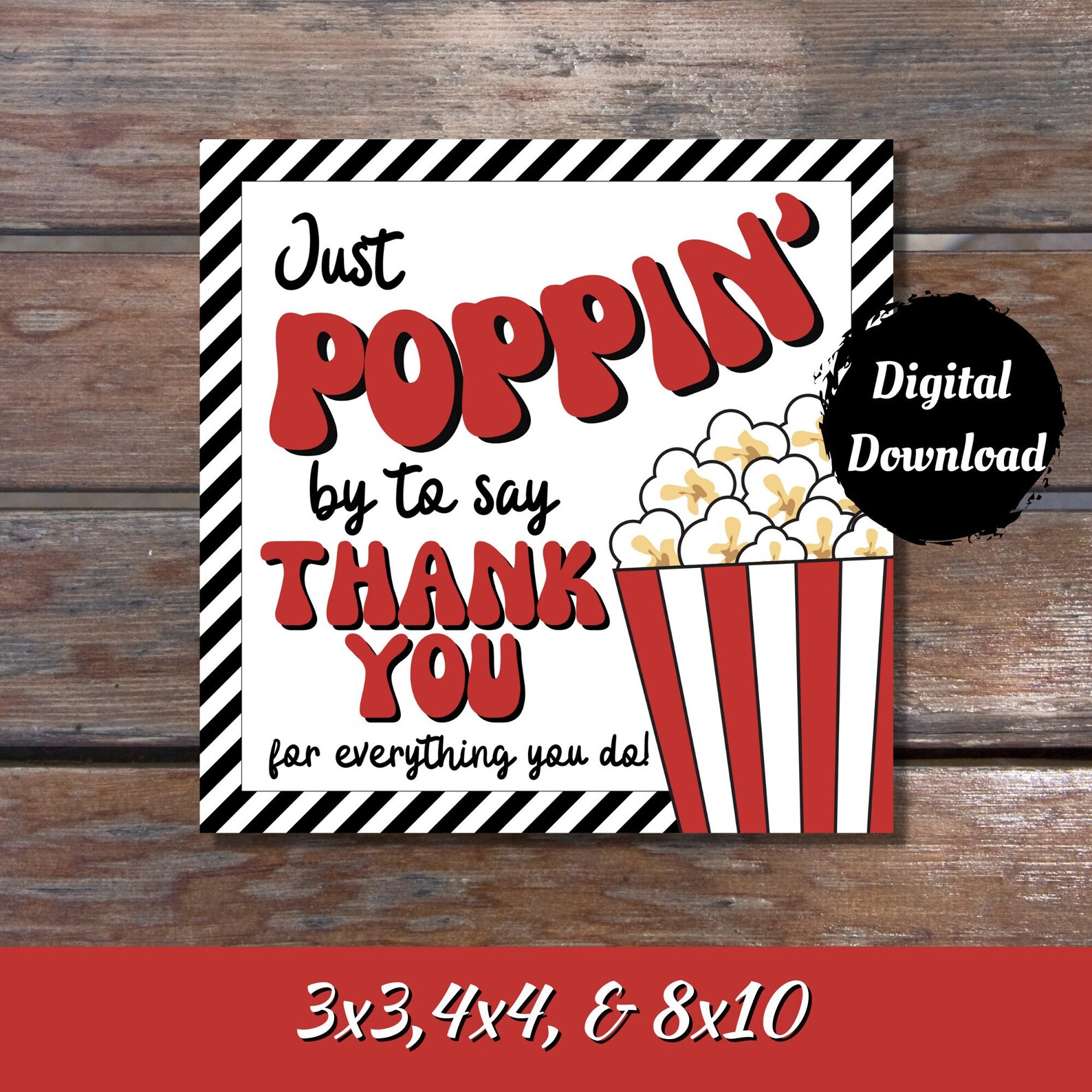 Just Poppin by to Say Thank You |teacher Appreciation| Staff ...