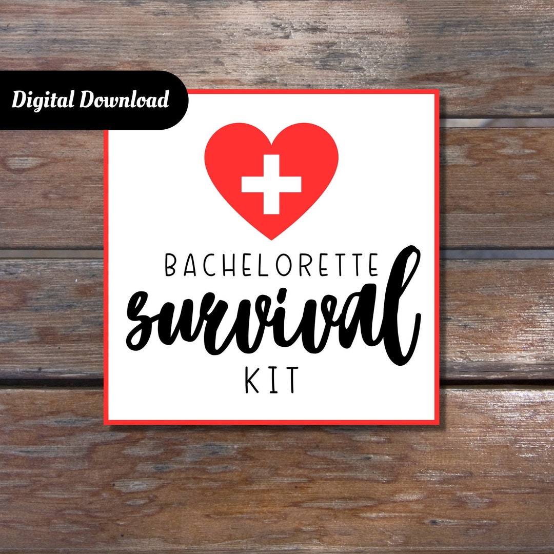 Bachelorette Survival Kit Digital Download Tags (set of 8) - Etsy