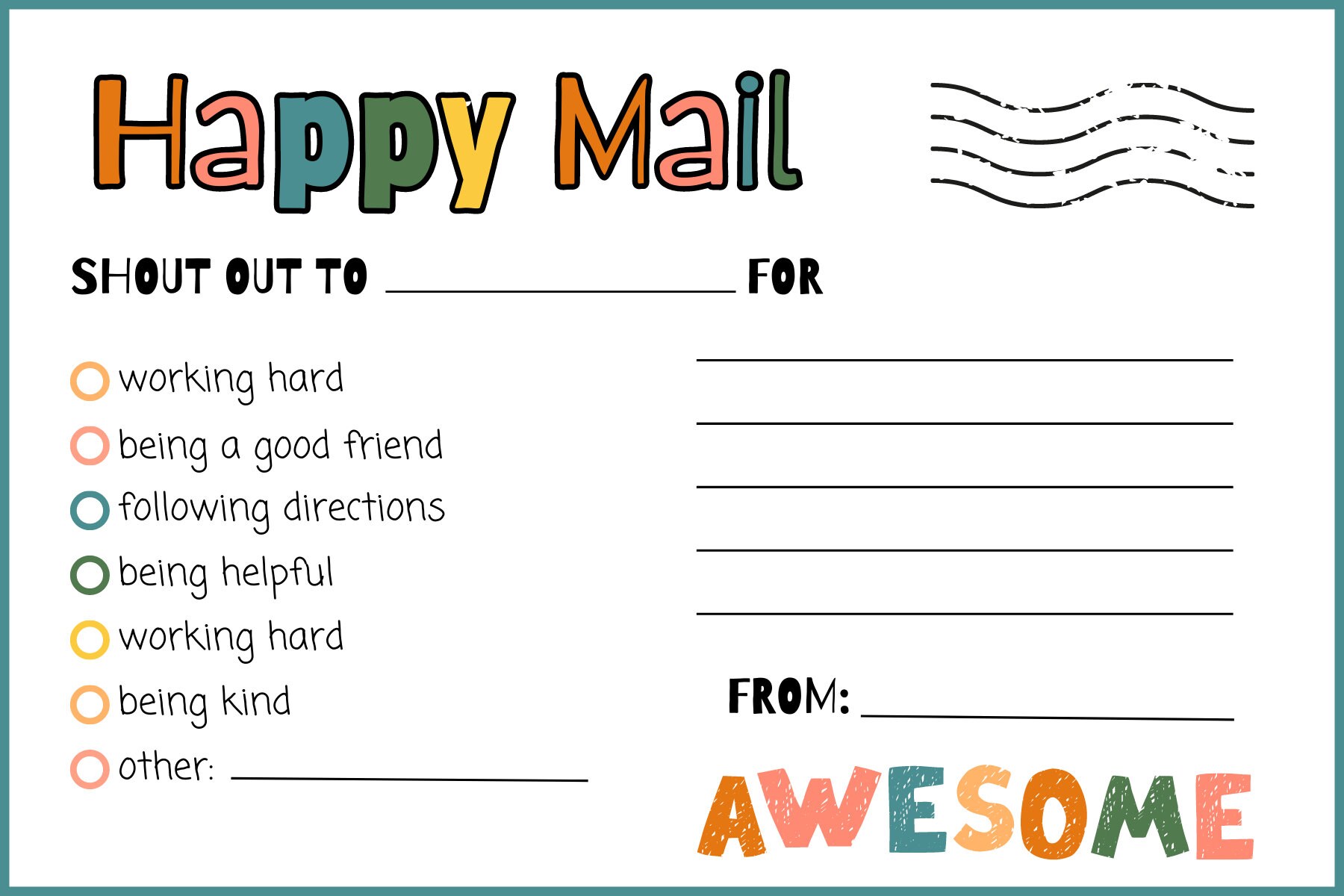 Teacher Mail, Happy Mail, Note From the Teacher, Teacher Report ...