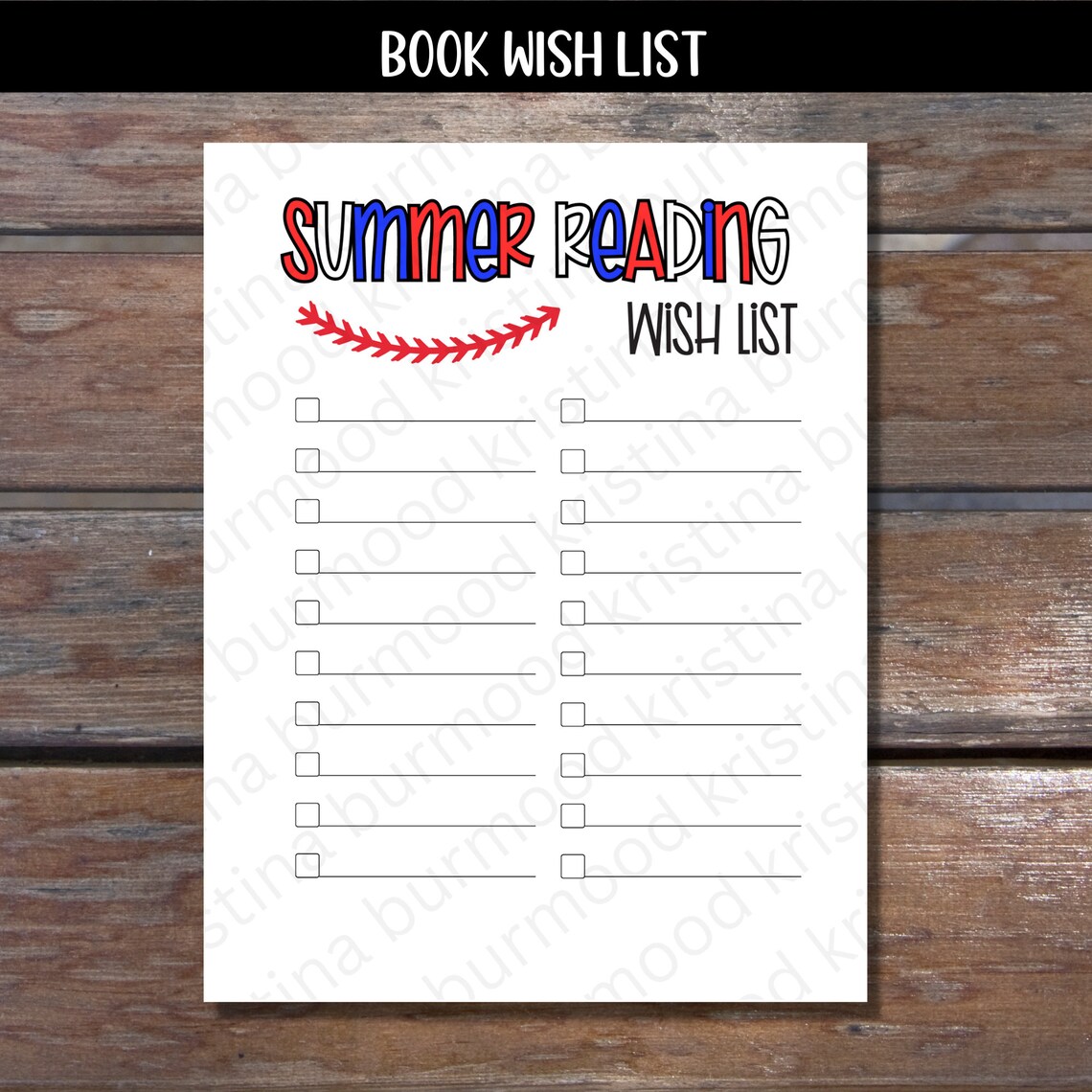 Summer Reading Bundle: Baseball Theme | Digital Download - Etsy