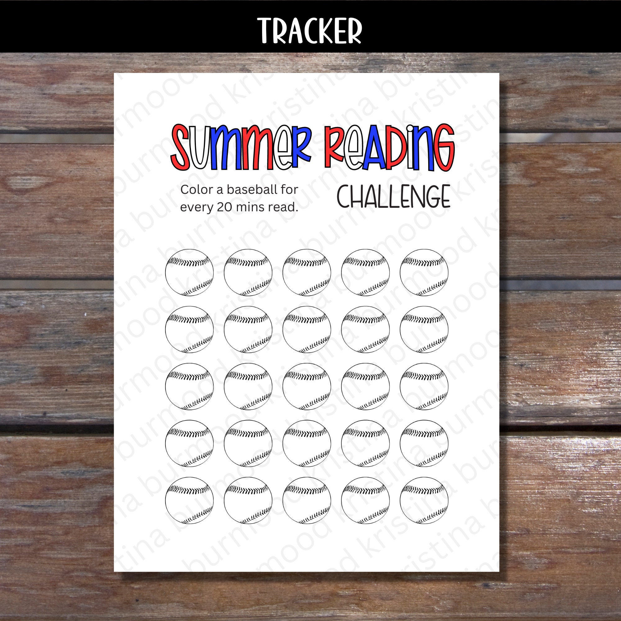 Summer Reading Bundle: Baseball Theme Digital Download - Etsy