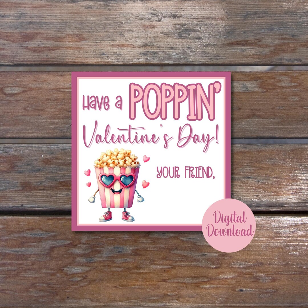 Have a Poppin Valentines Day Printable - Etsy