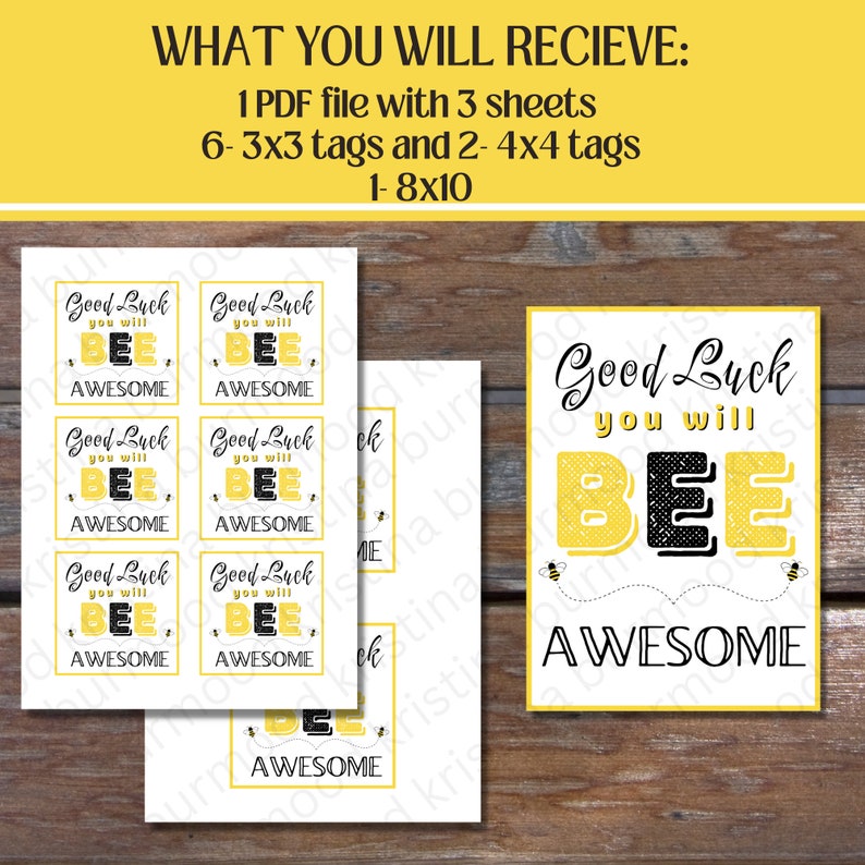 Good Luck You Will BEE Awesome Good Luck Sign Sports - Etsy