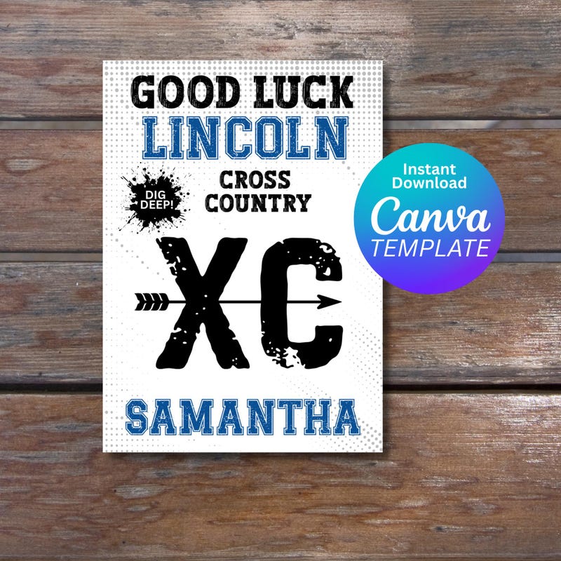 Cross Country Locker Signs - Etsy