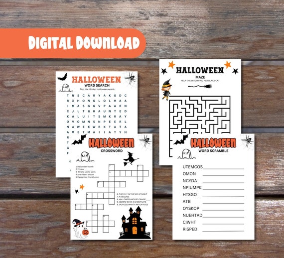 Hojas De Actividades De Halloween Pegatinas Halloween Para Niños, 12