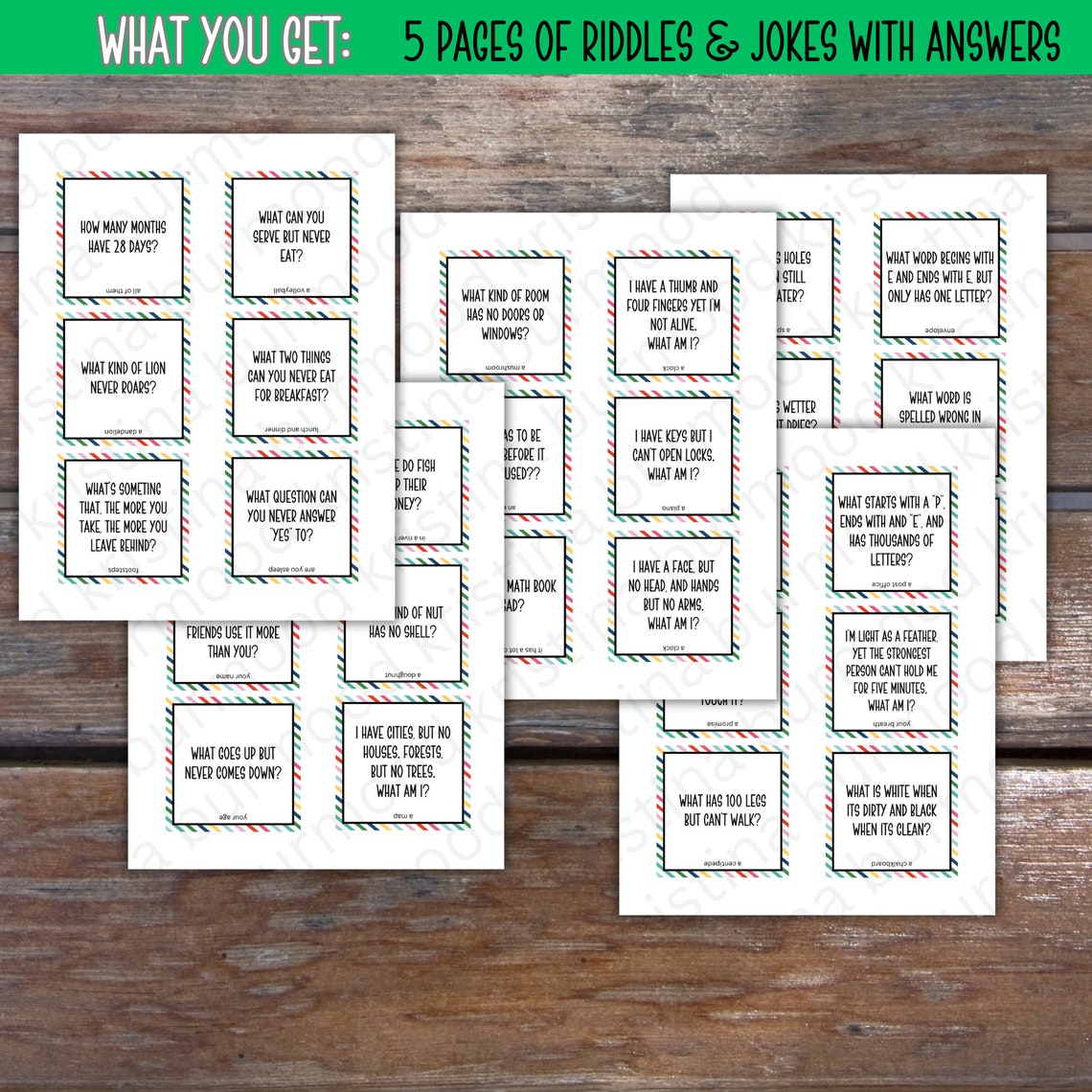 30 Printable Lunch Box Riddles and Jokes - Etsy
