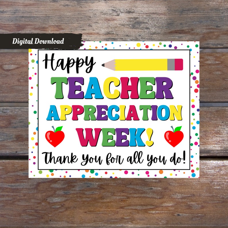 Teacher Appreciation Week | Thank You Teachers | Printable Gift Tag for ...