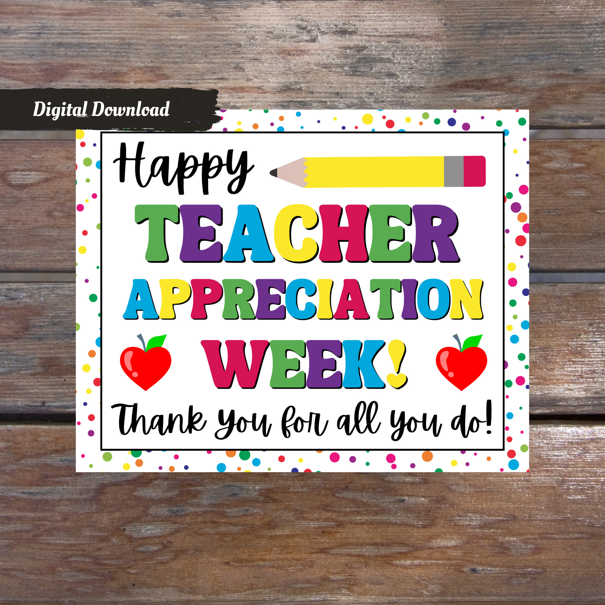 Teacher Appreciation Week | Thank You Teachers | Printable Gift Tag for ...