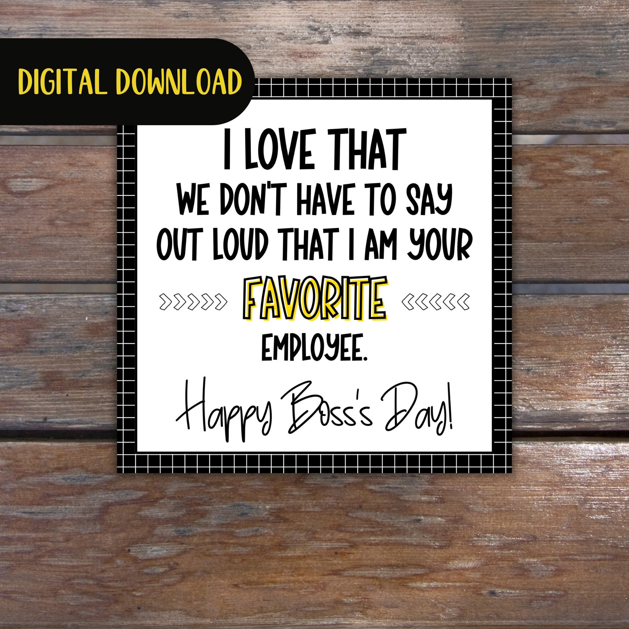 Printable Funny Employee Appreciation Tag i'm Your Favorite Employee - Etsy