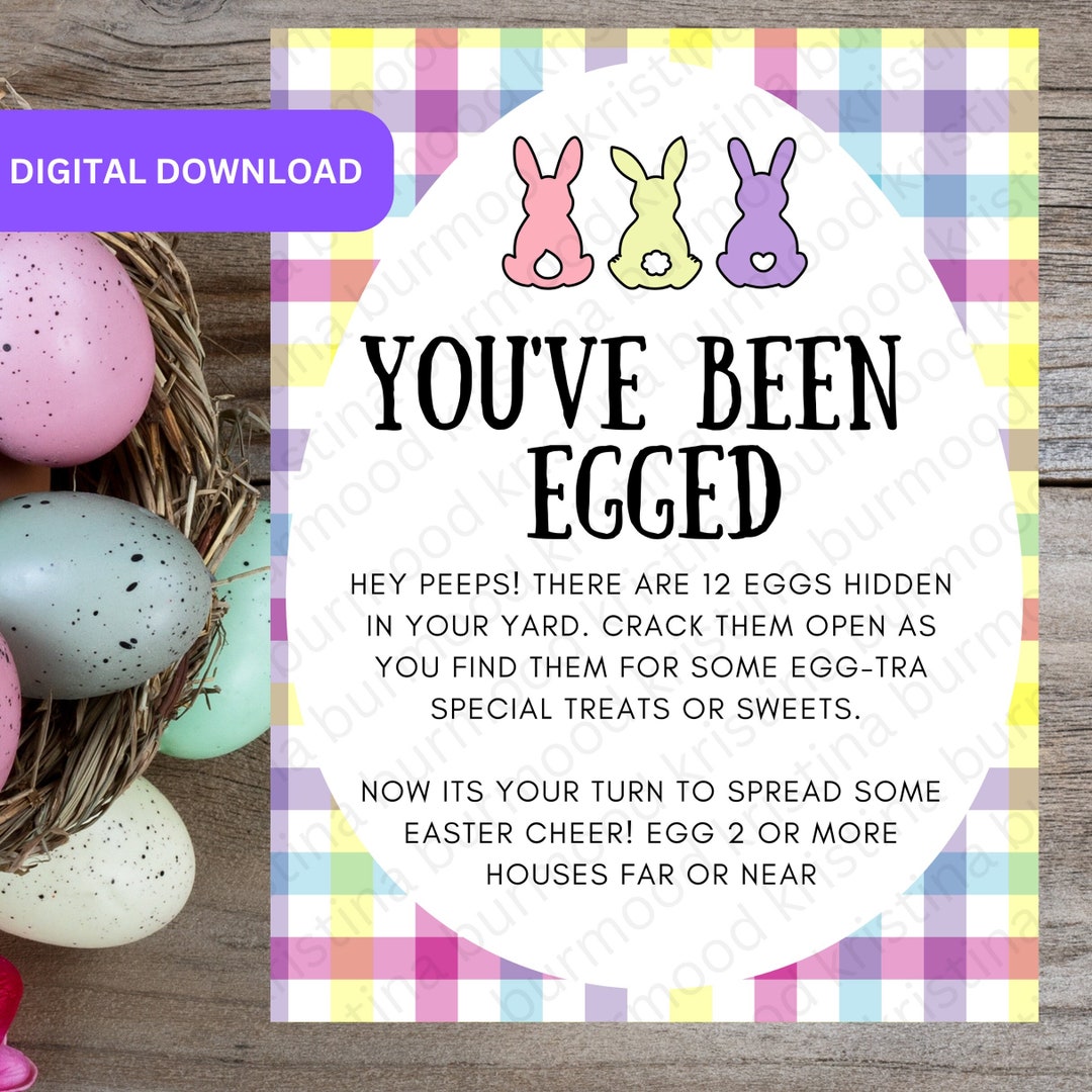 You've Been Egged Easter Game: Neighborhood Egg Hunt (digital Download ...