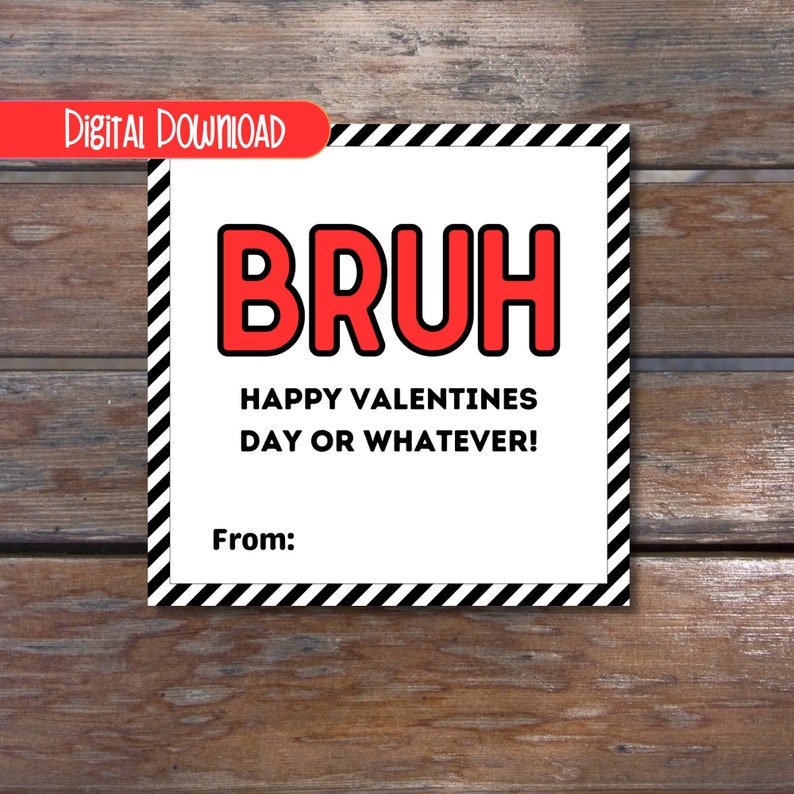 Bruh Valentines - Printable - Etsy