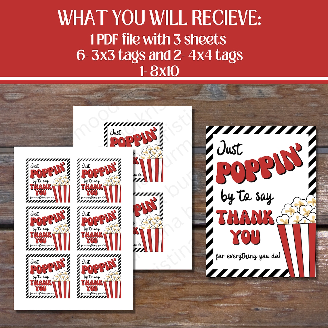Just Poppin by to Say Thank You |teacher Appreciation| Staff ...