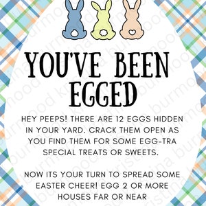 You've Been Egged Easter Game- Neighborhood Easter Egg Hunt Activity ...