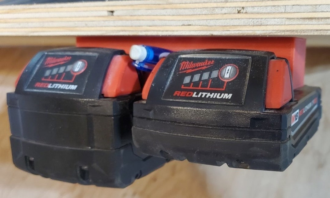 MILWAUKEE M18 Forge Battery Holder Wall Mounting Storage Organizer ...