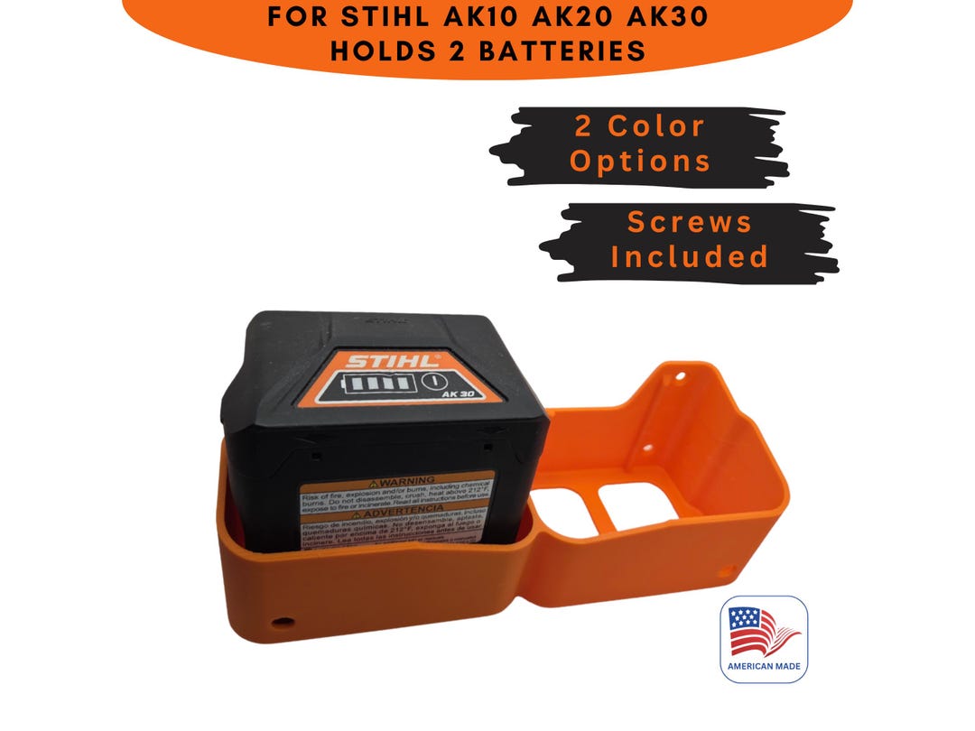 STIHL AK10 AK20 AK30 DOUBLE Battery Wall Mount Holder - HOLDS 2 ...