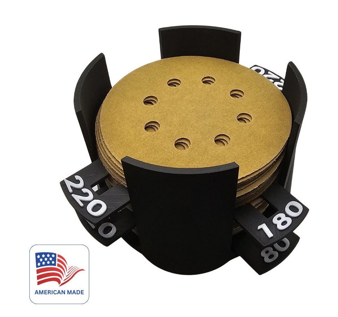 Sanding Disc Vertical Storage Holder. Sandpaper Space Saver - FITS 5 ...
