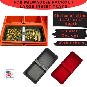 For Milwaukee Packout - LARGE TRAY Nesting Bin | With Labels | Custom ...
