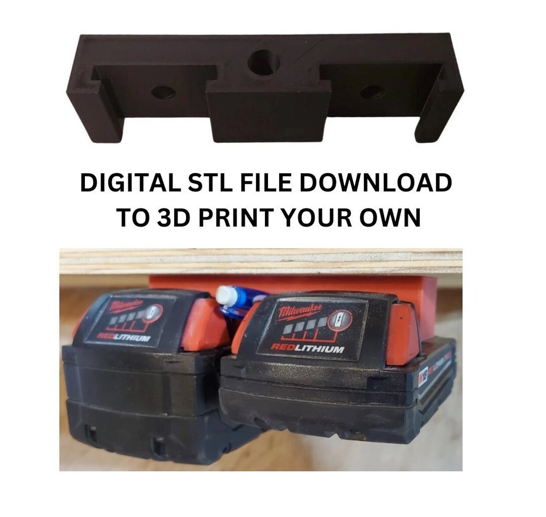 Milwaukee M18 Forge Battery Holder Wall Mounting Storage Organizer ...