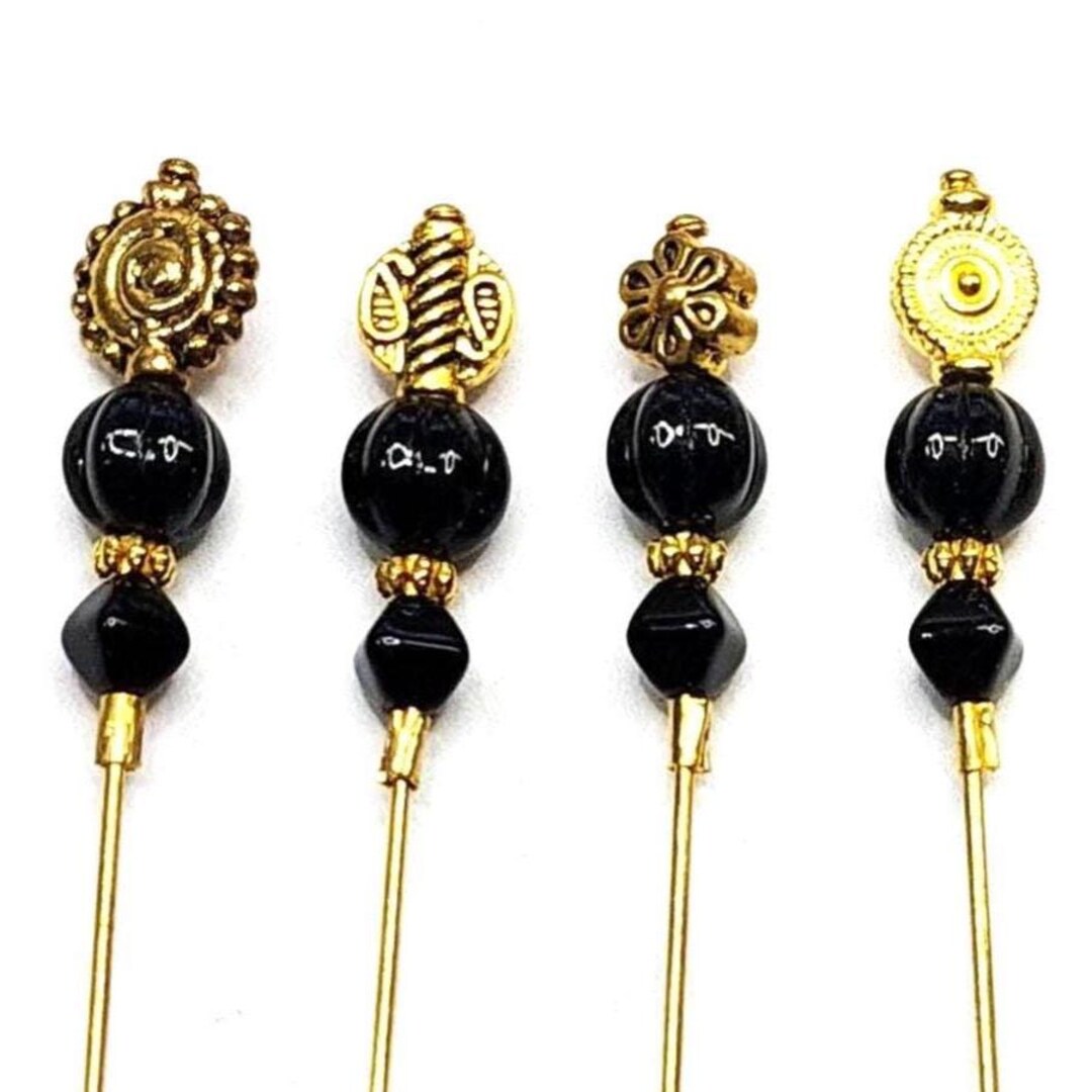 Beaded Cocktail Picks: Gold Pewter Martini Skewers, Set of 4 - Etsy