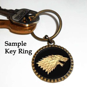 GOT Key Chain Wolf Keychain GOT Purse Charm Game of - Etsy