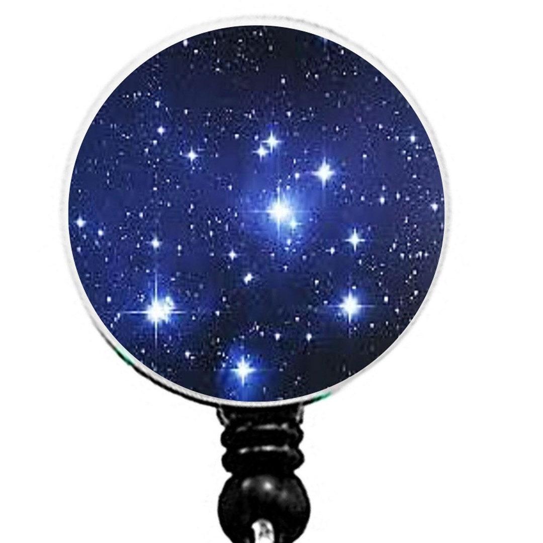 Space Galaxy ID Badge Reel - Interchangeable Topper - Etsy