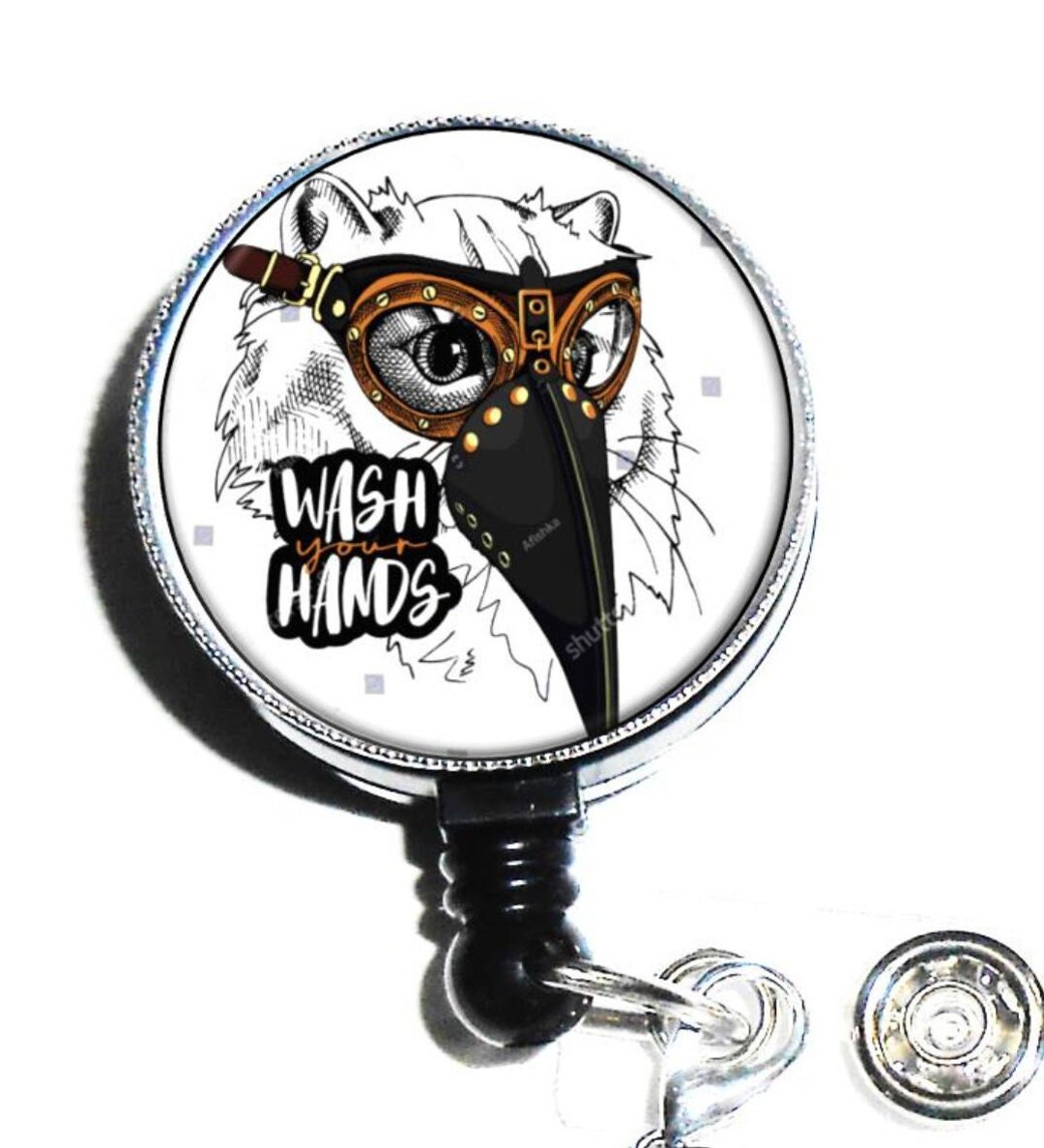 Wash Your Hands Reminder Medical Staff Id Badge Reel, Respiratory ...