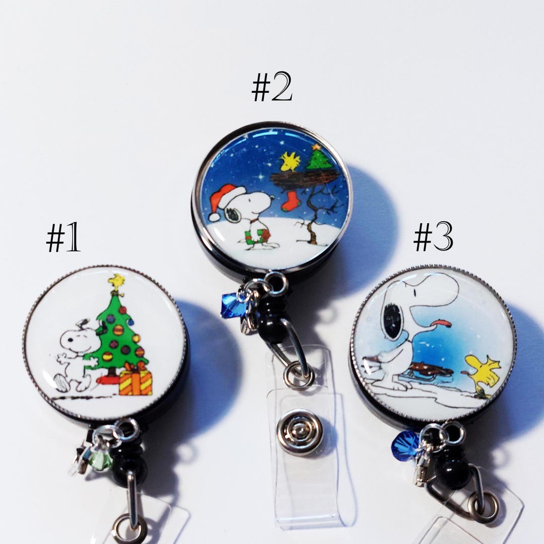 Id Badge Reel - Cute Snoopy Id Badge Holder - Snoopy Dancing Badge Reel ...