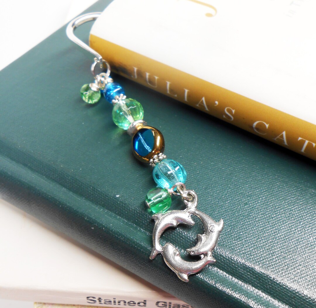 Ocean Themed Bookmark - Beach Theme Bookmark - Dolphin Charmed Bookmark ...