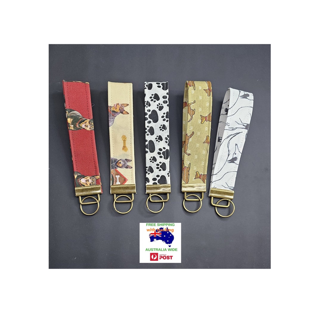 Only ONE Left Arctic Fox Pattern Key Fob With Antique Brass - Etsy