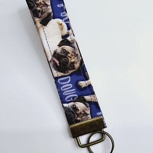 Dog Pattern Key Fobs With Antique Brass Hardware. Sold Individually ...