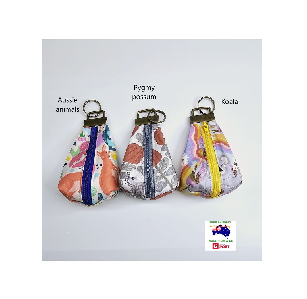 Key Fob Coin Purse Pouch. Australian Animals Patterns. Items Are Sold ...