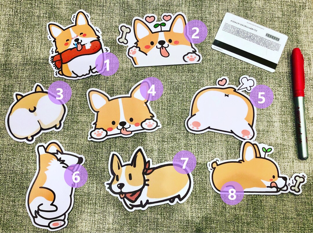 Small Cute Corgi Stickers/car Decal - Etsy