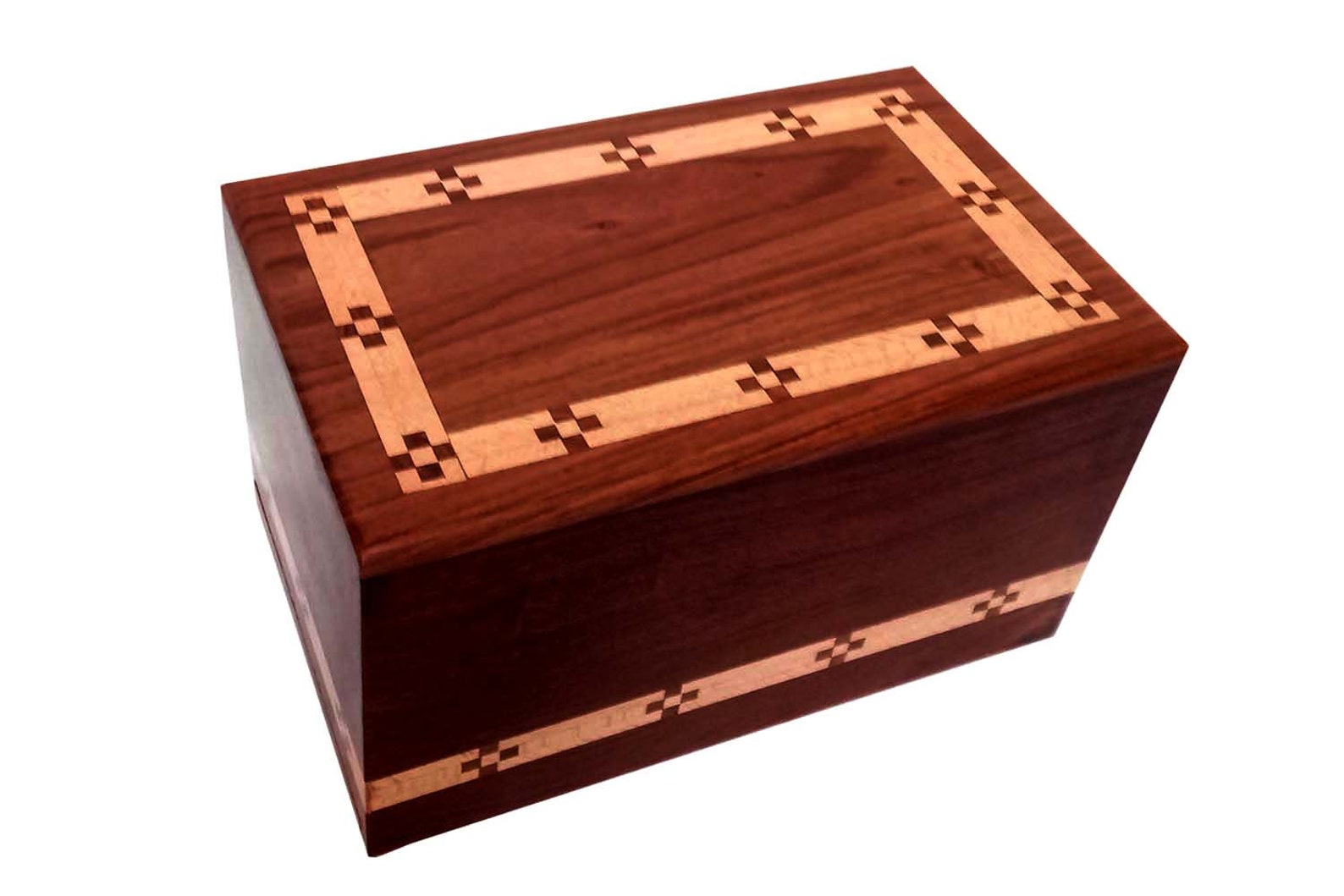 Handmade Wooden Urns Rose wood ashes box with Wood 220 Cub | Etsy