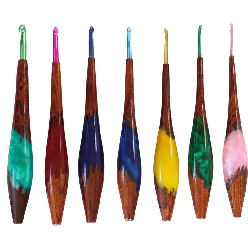 Resin Crochet Hook Set - Etsy