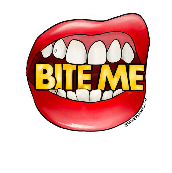 Bite Me Sticker - Etsy