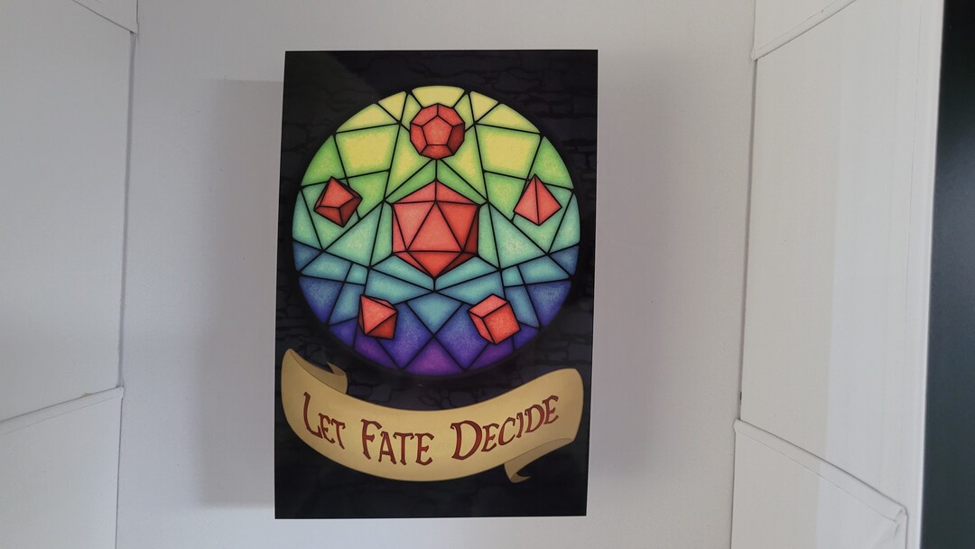 Let Fate Decide Stained Glass Print - Etsy