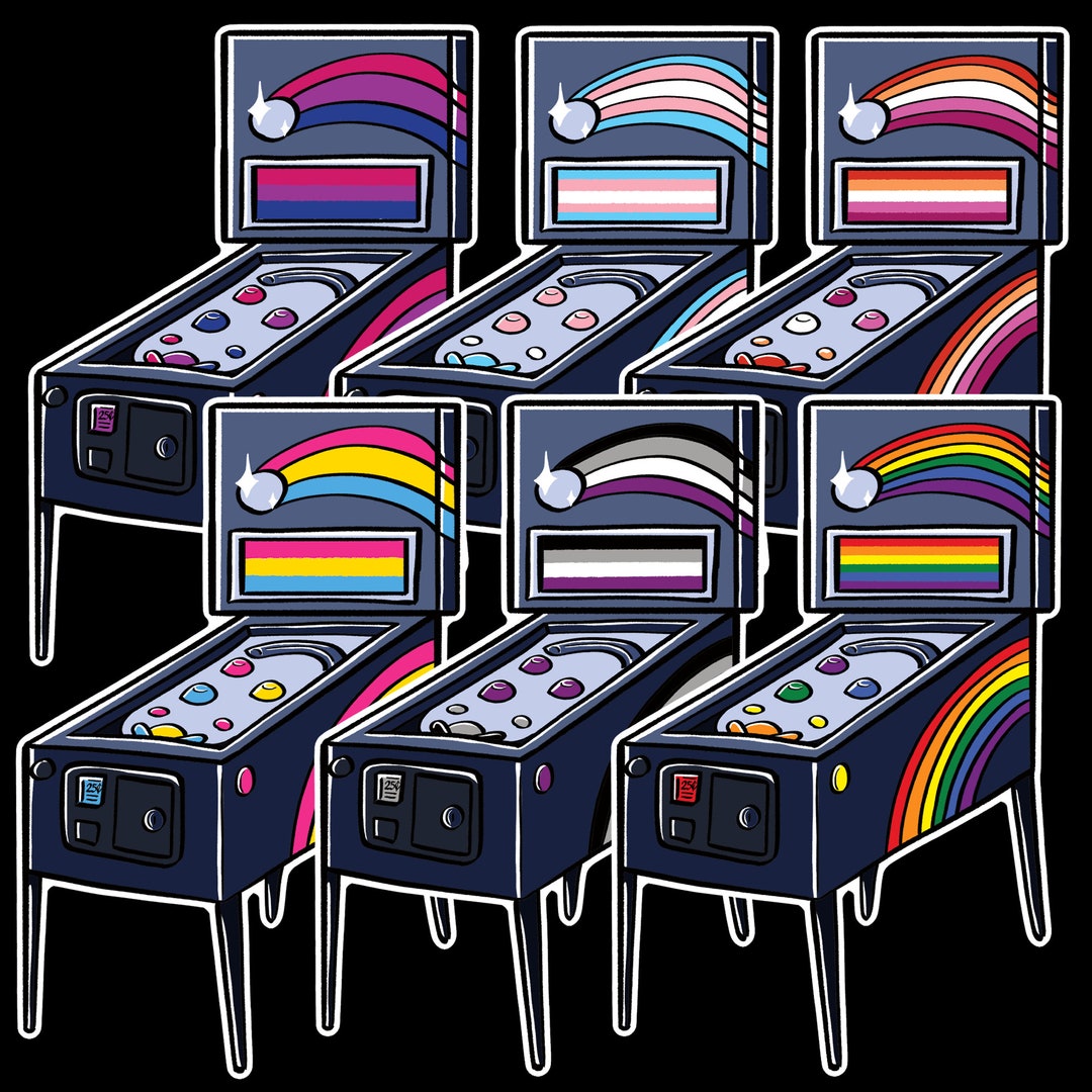 Pride Pinball Sticker - Etsy