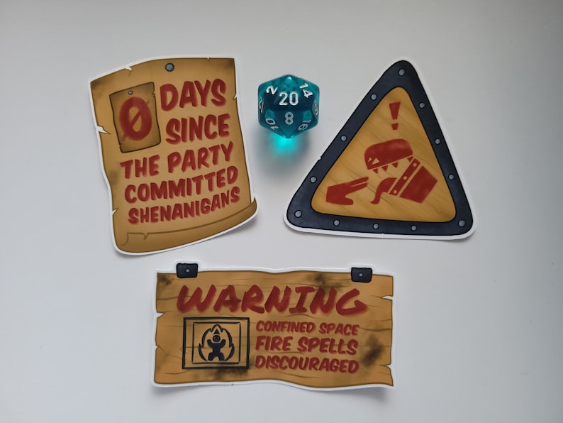 Dnd Warning Stickers - Etsy
