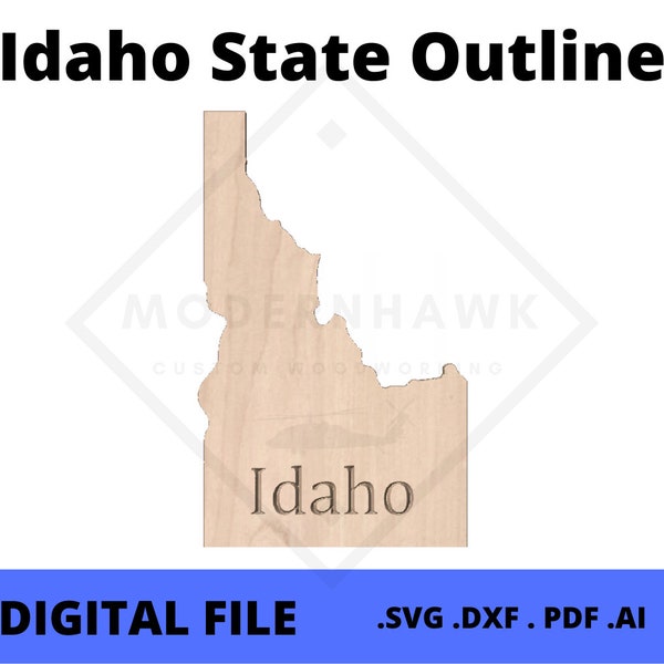 Cnc Idaho Outline - Etsy