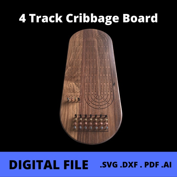 Cribbage Board Template - Etsy