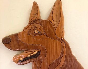 Intarsia dog | Etsy