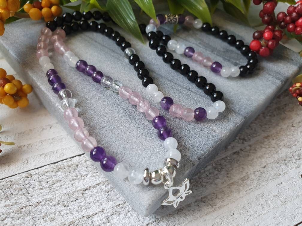 Dainty Empath Protection Mala 108 Bead Mala Necklace Wrap | Etsy Dainty Empath Protection Mala 108 Bead Mala Necklace Wrap | Etsy