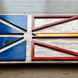 3D Rustic Wooden Newfoundland and Labrador Flag Official Ratio Wall Art ...